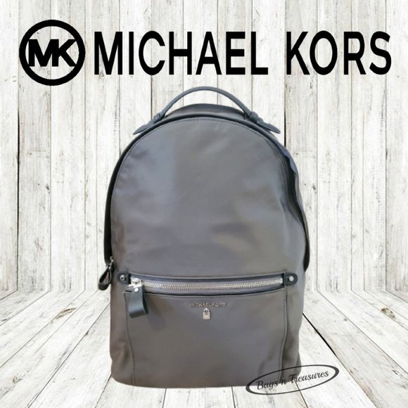 MICHAEL Michael Kors | Bags | Michael Kors Nylon Backpack In Gray ...